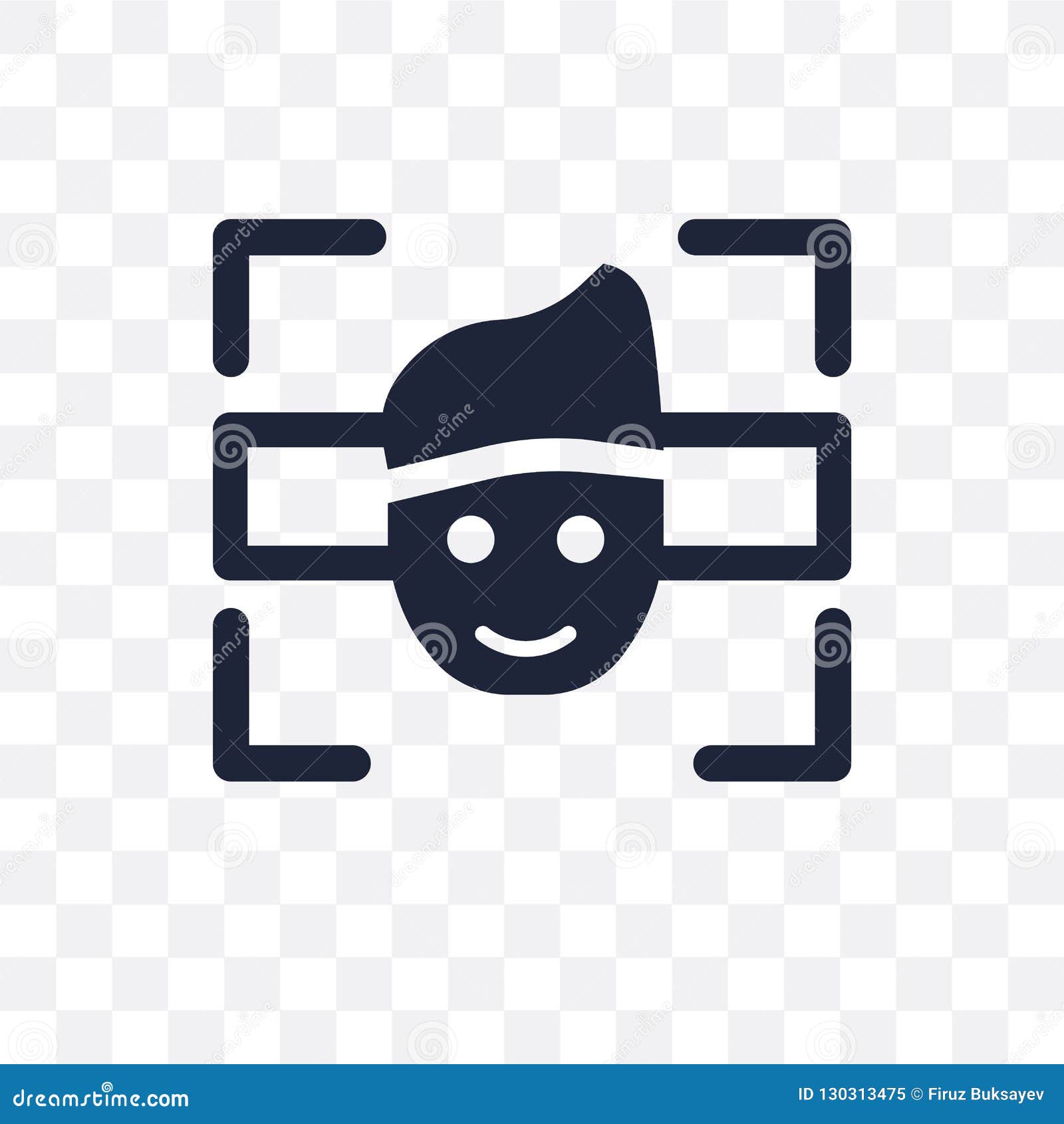 Facial Recognition Transparent Icon. Facial Recognition Symbol D Stock ...