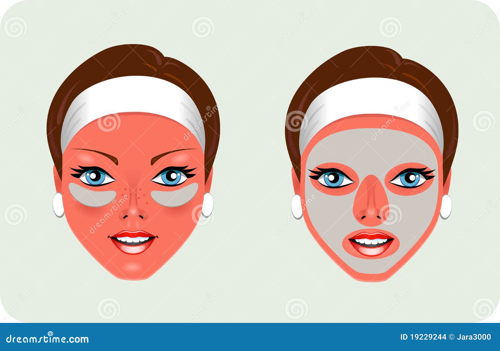 Facial Rejuvenation (mask) stock vector. Illustration of care - 19229244