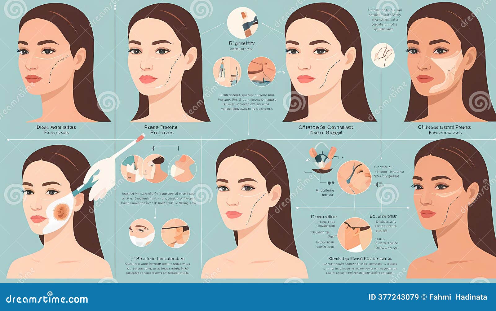 Rejuvenation Procedures Isolated Cartoon Vector Illustrations ...