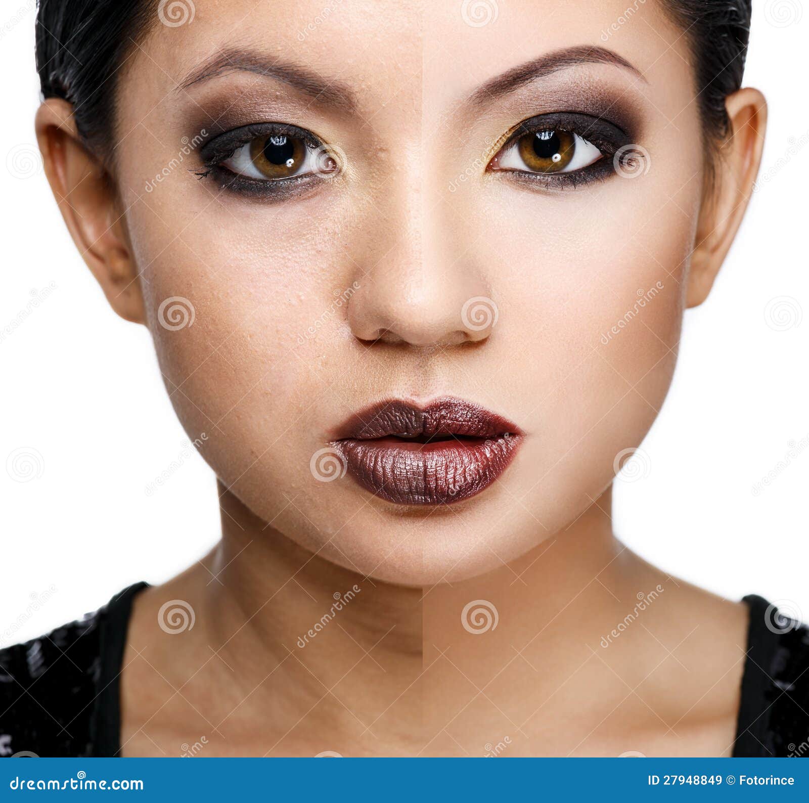 Facial retouching stock image. Image of glamour, brunette - 27948849