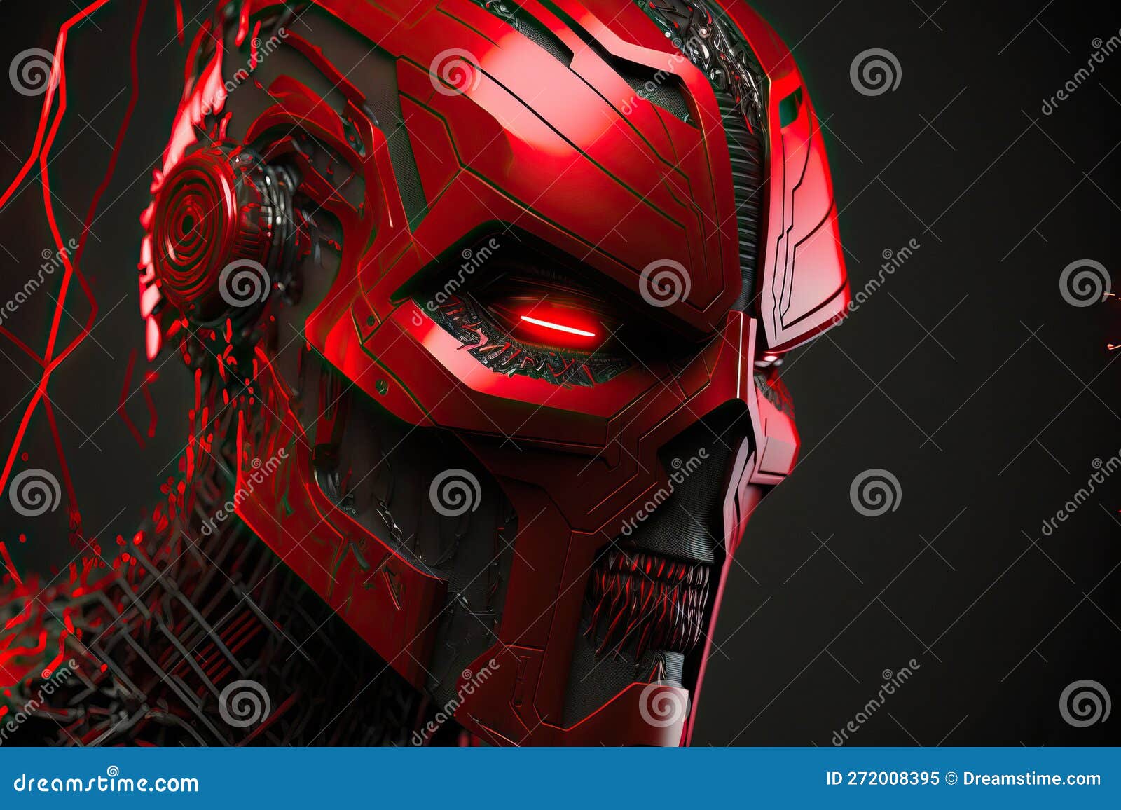 Facial Robotics that is Cool or a Cyborg Mask Stock Illustration ...
