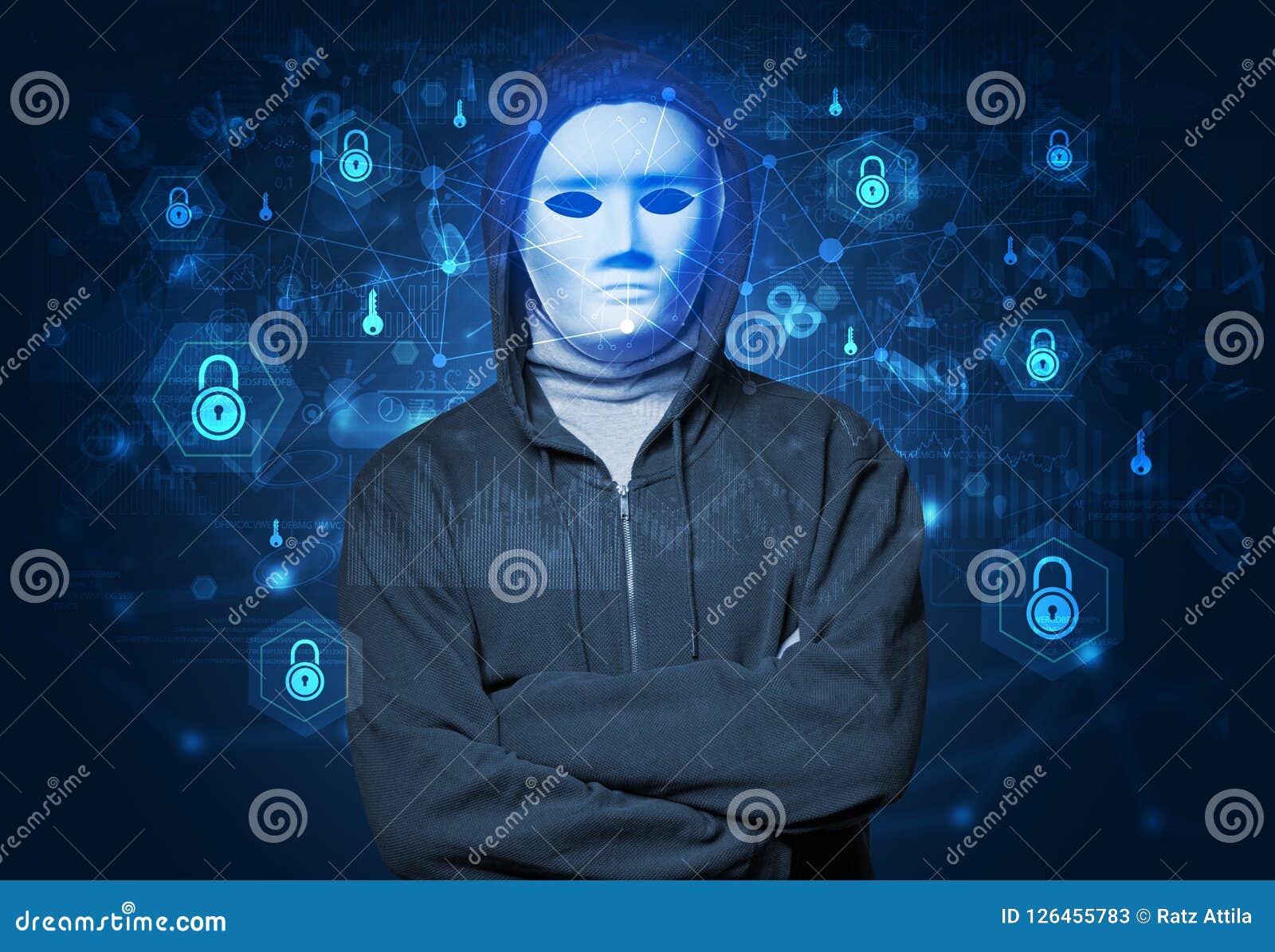 Facial Security Recognition Concept Stock Image - Image of protection ...