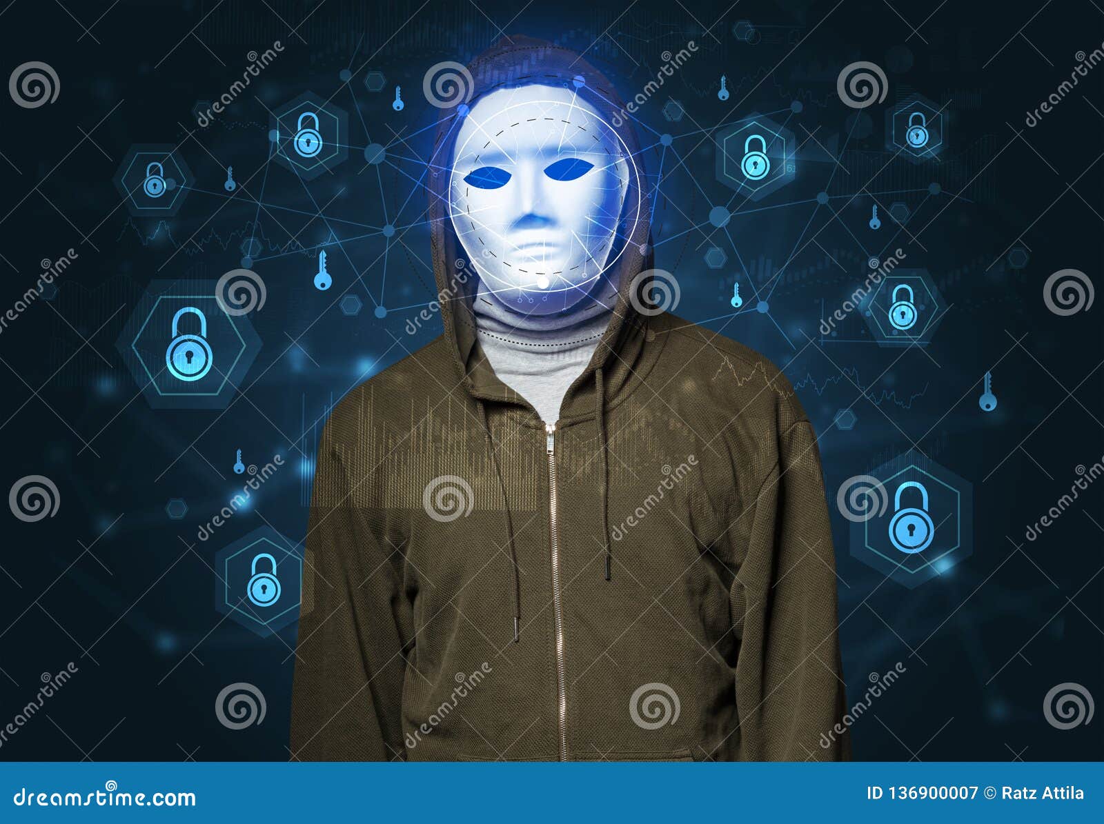 Facial Security Recognition Concept Stock Image - Image of identify ...