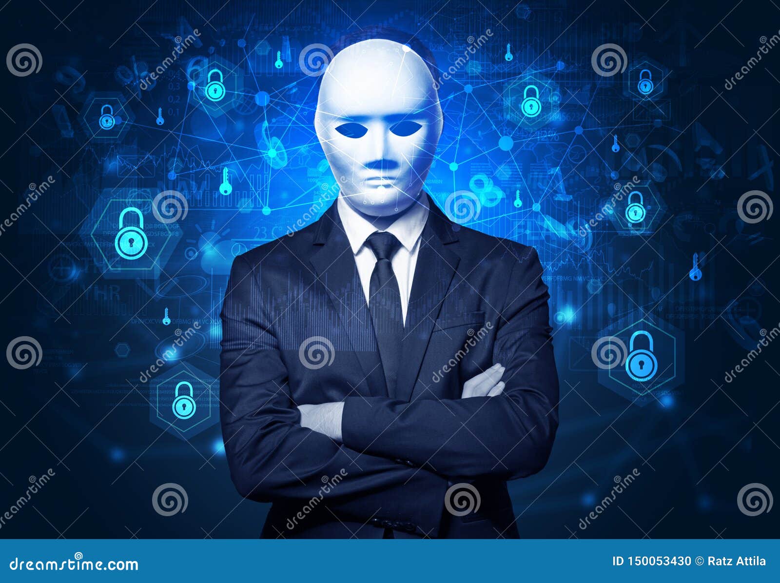 Facial Security Recognition Concept Stock Photo - Image of data ...