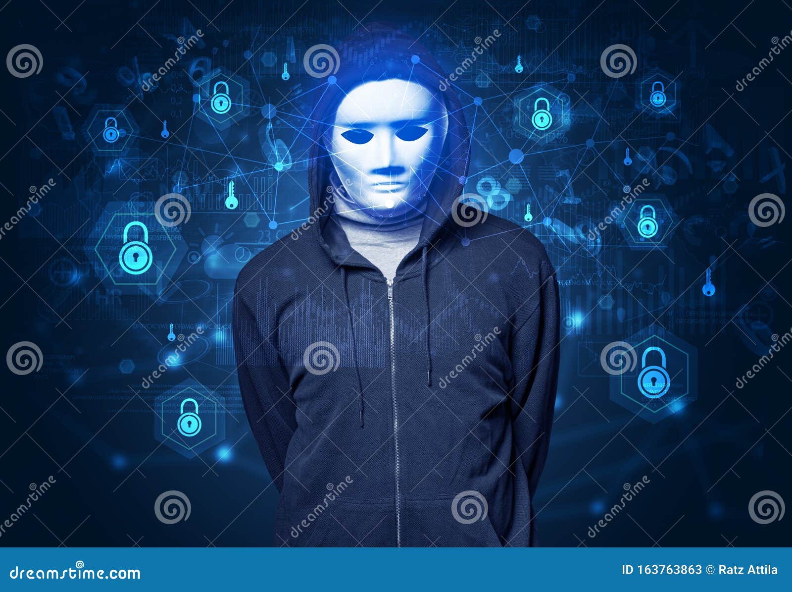 Facial Security Recognition Concept Stock Image - Image of ...