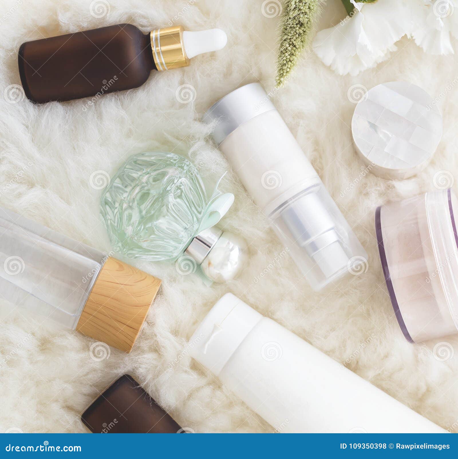 Facial Serum Cream Bottles Collection Stock Photo - Image of package ...