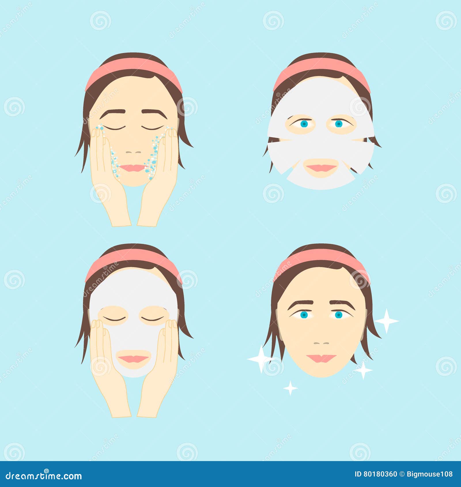 Facial Sheet Mask. Vector stock vector. Illustration of element - 80180360