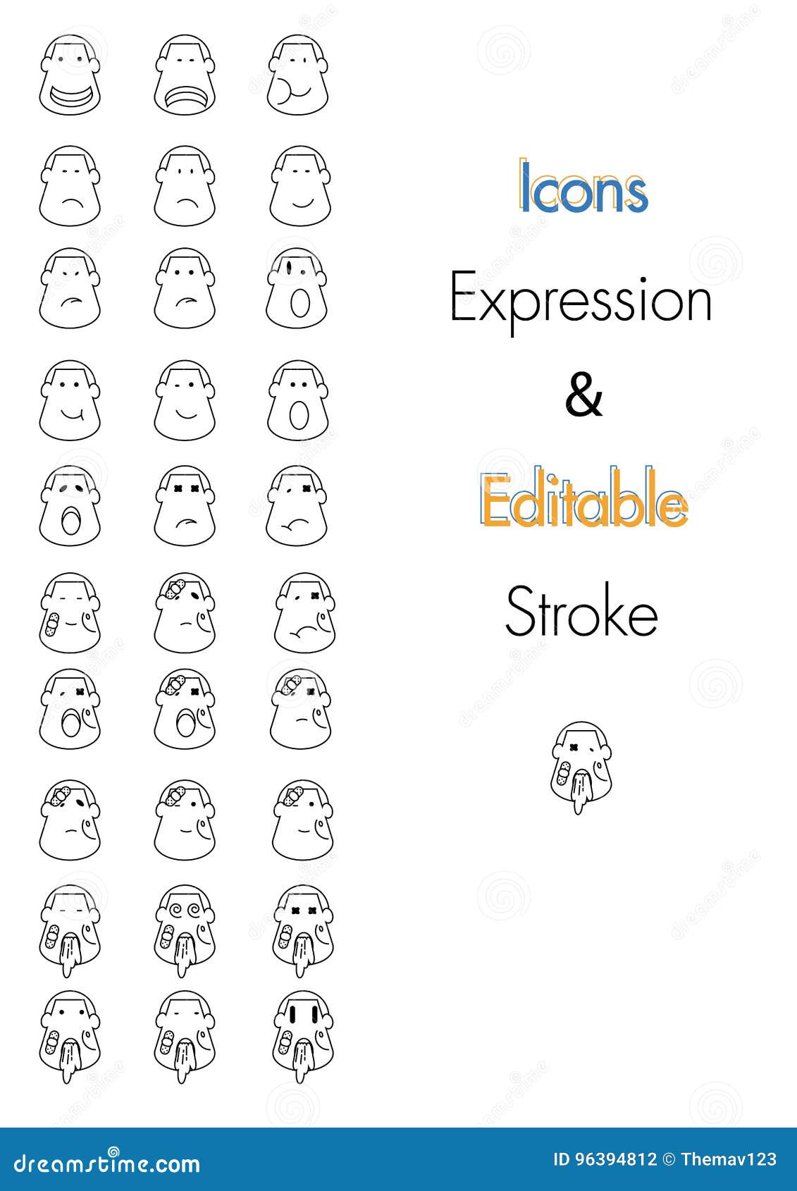 Facial Swelling because of Drunk Stock Vector - Illustration of knock ...