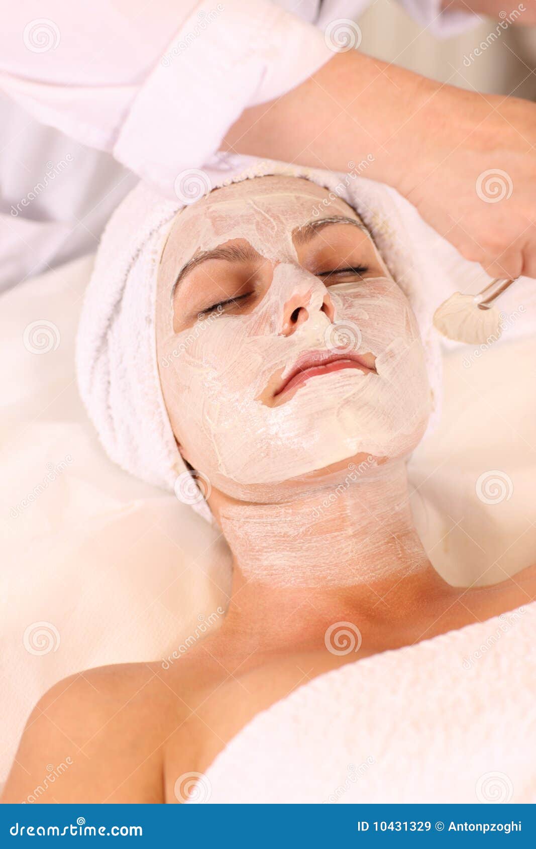 Facial treatment stock image. Image of white, cream, clinic - 10431329