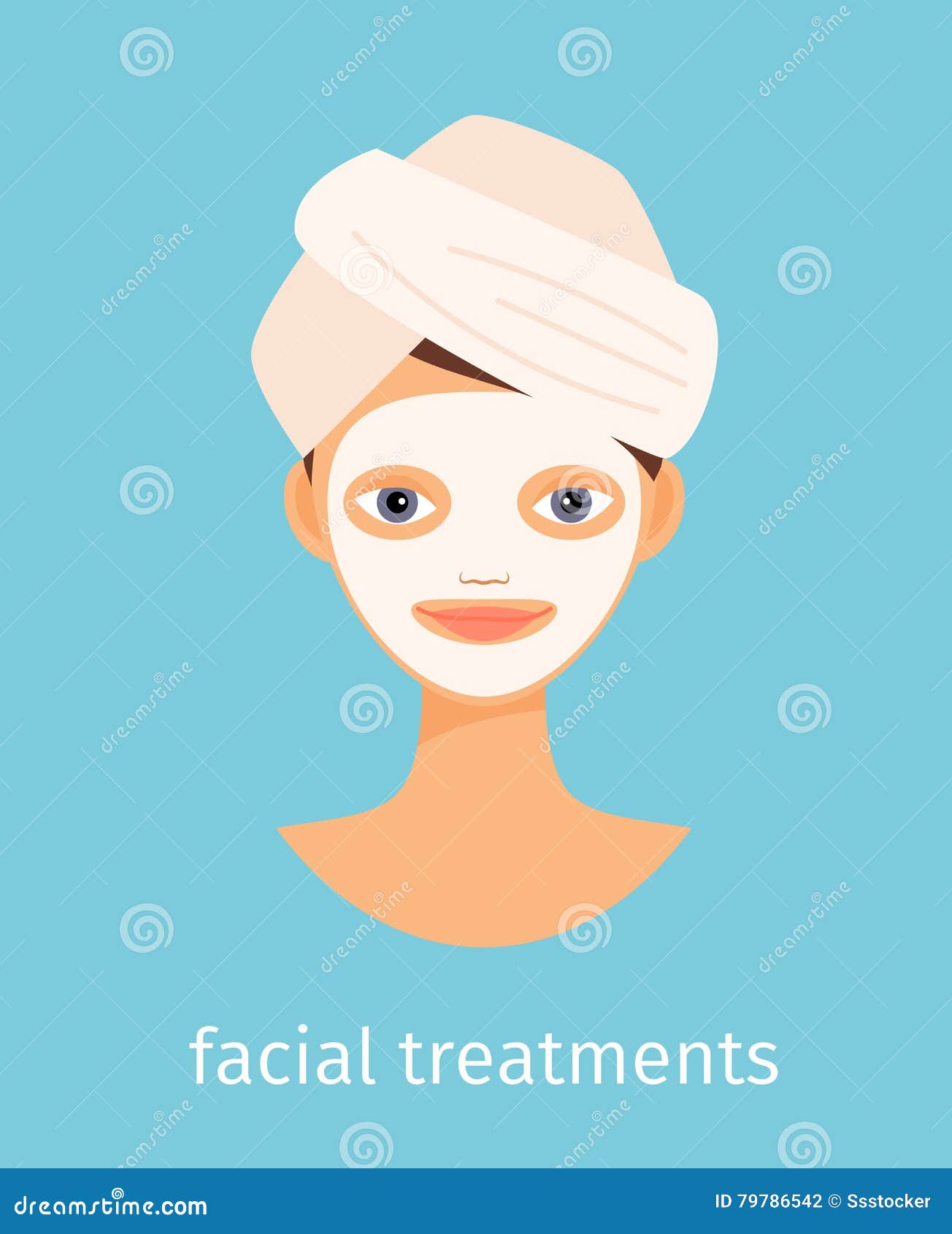Facial Treatments Icons. Treatment Of Skin Diseases, Sebum Removal And ...