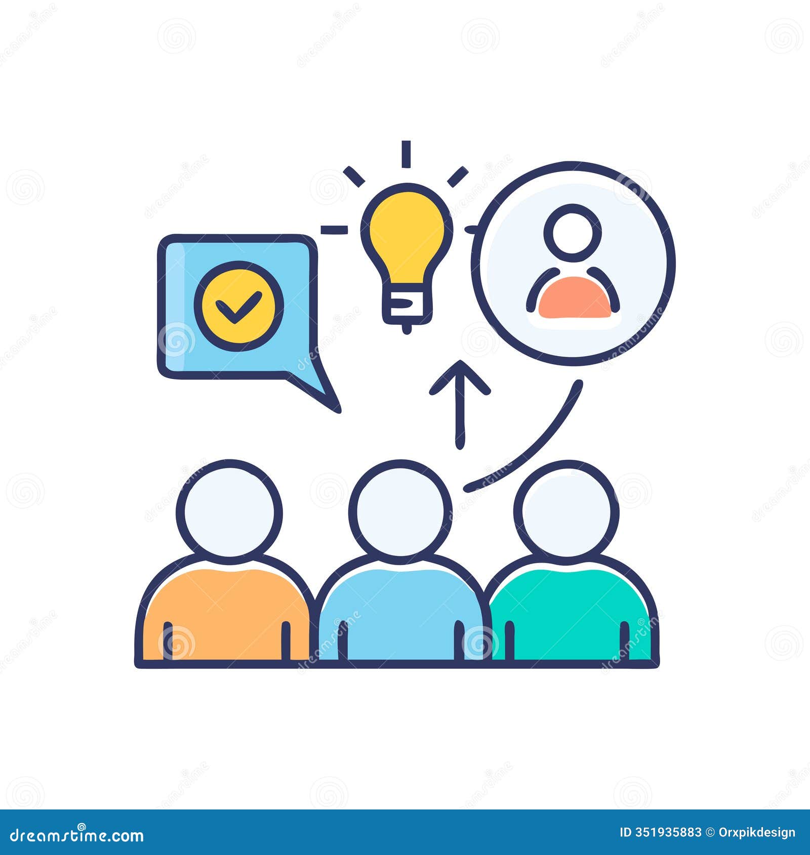 Facilitation Skills Icon stock vector. Illustration of vector - 351935883