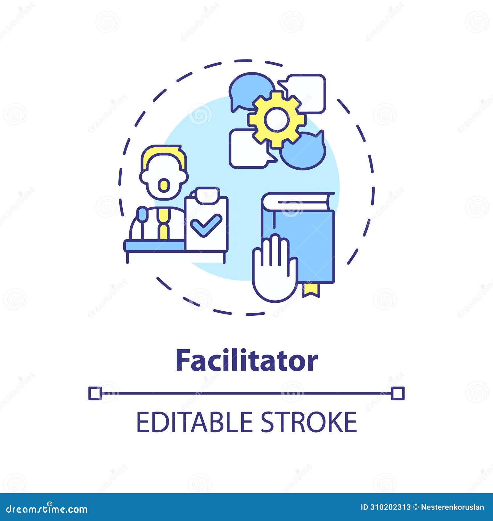 Facilitator Multi Color Concept Icon Cartoon Vector | CartoonDealer.com ... Facilitator Multi Color Concept Icon Cartoon Vector | CartoonDealer.com ...