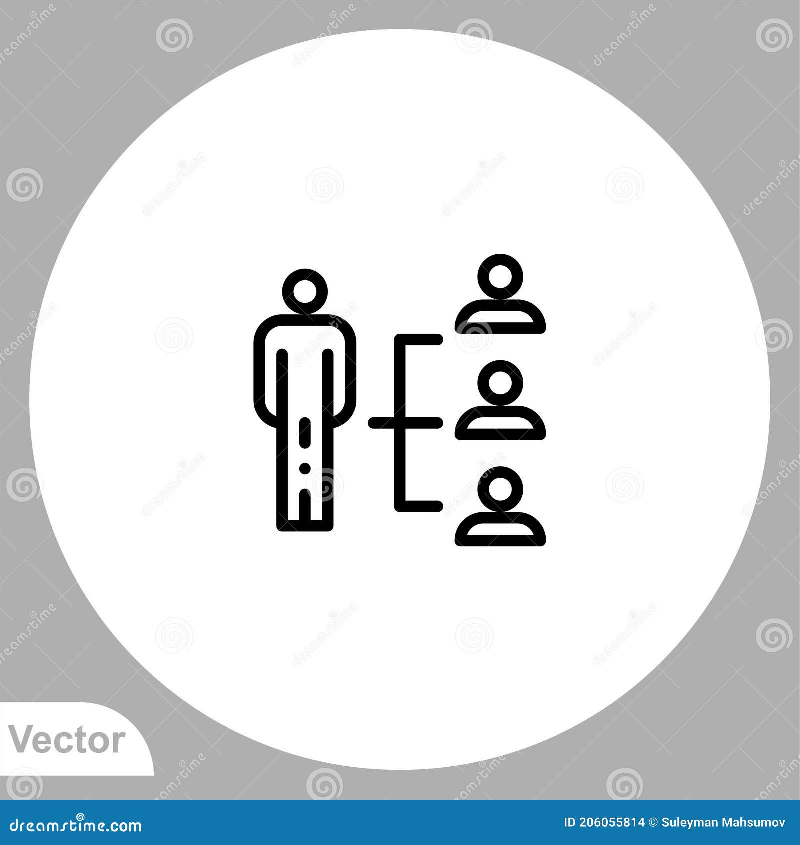Facilitator Vector Icon Sign Symbol Stock Vector - Illustration of ...