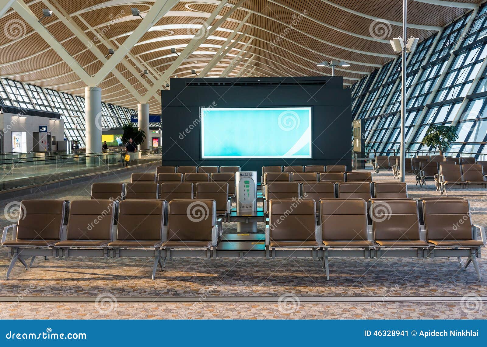 Facilities in a Passenger Terminal Lounge Stock Image - Image of ...