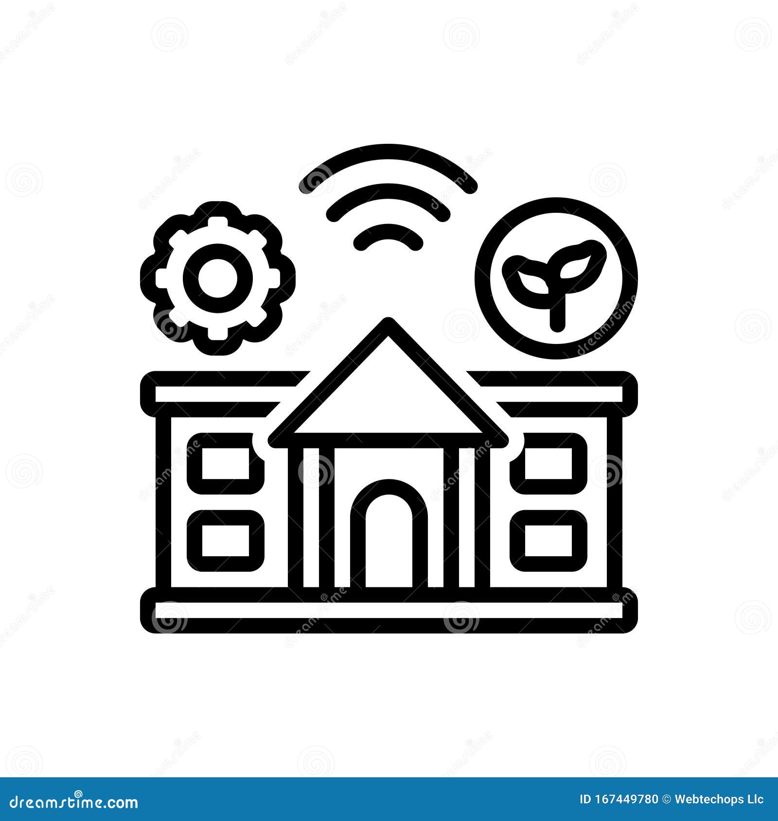 Black Line Icon for Facility, Convenience and Comfort Stock Vector ...