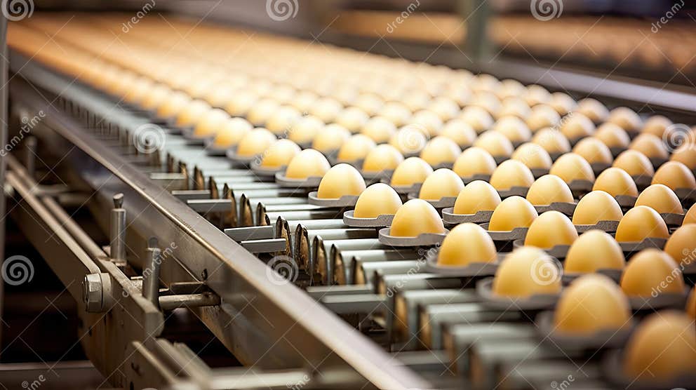Facility Line Eggs Production Stock Illustration - Illustration of ...