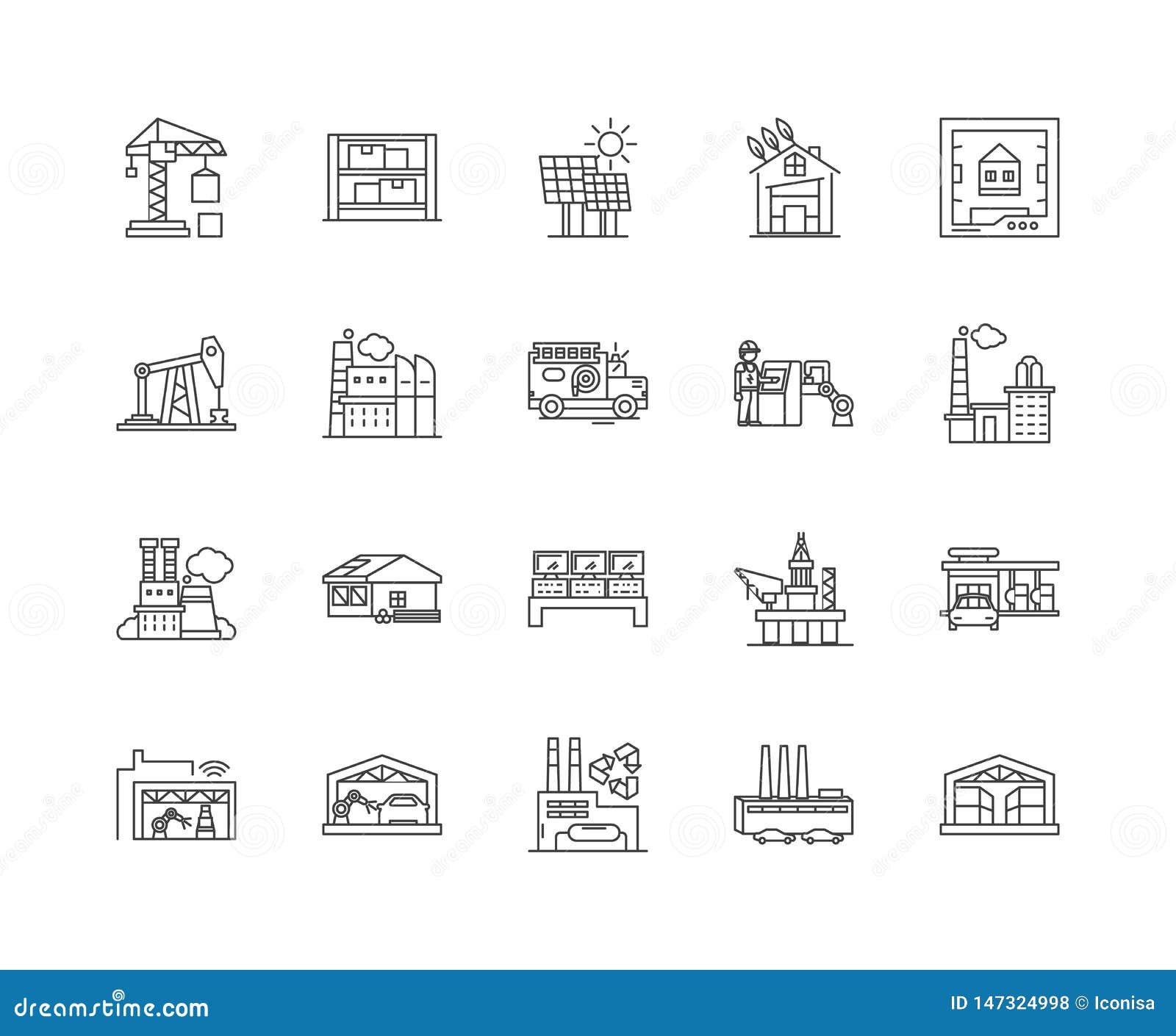 Facility Line Icons For Web And Mobile Design. Editable Stroke Signs ...