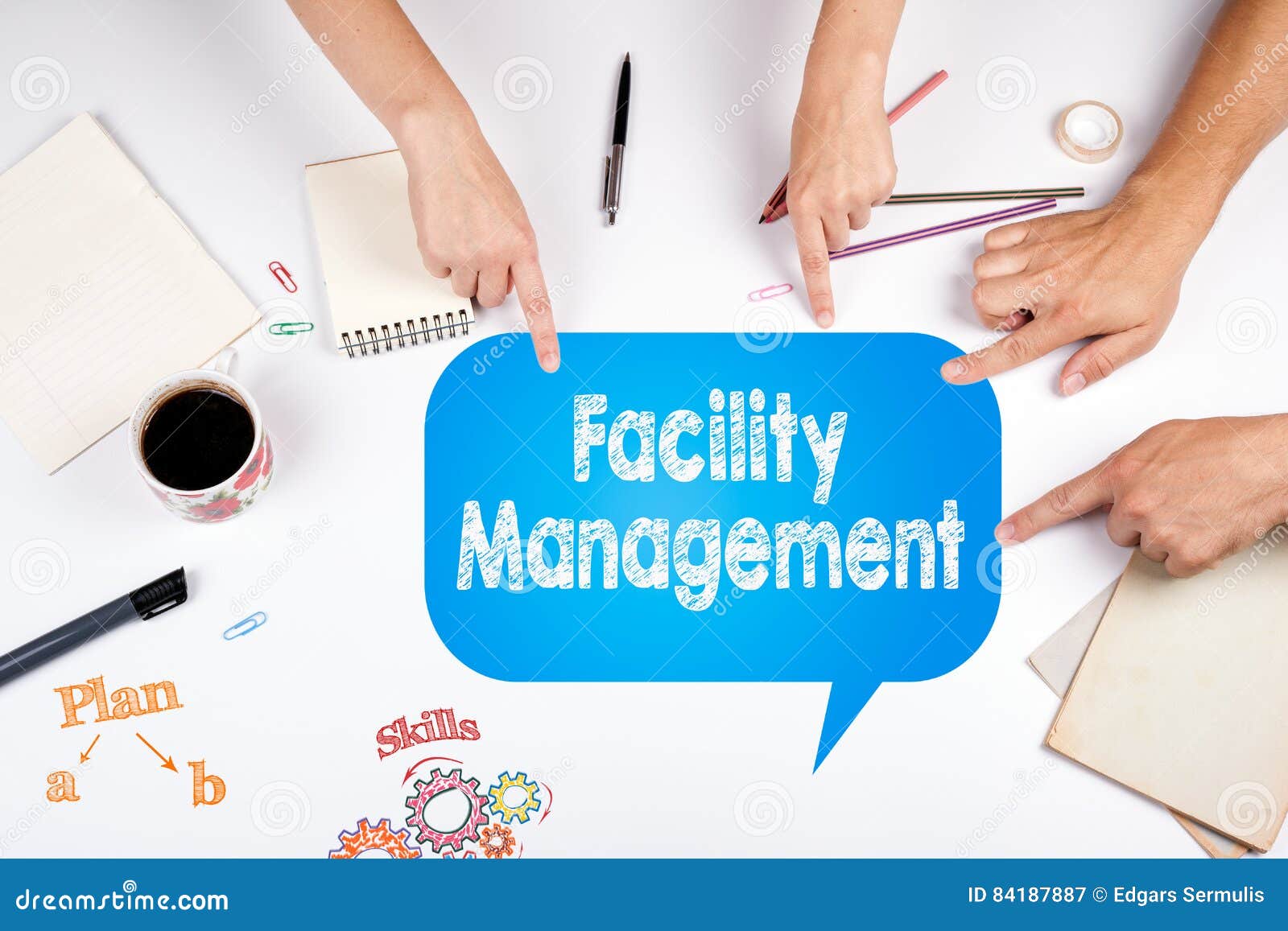 Facility Management. the Meeting at the White Office Table Stock Image ...