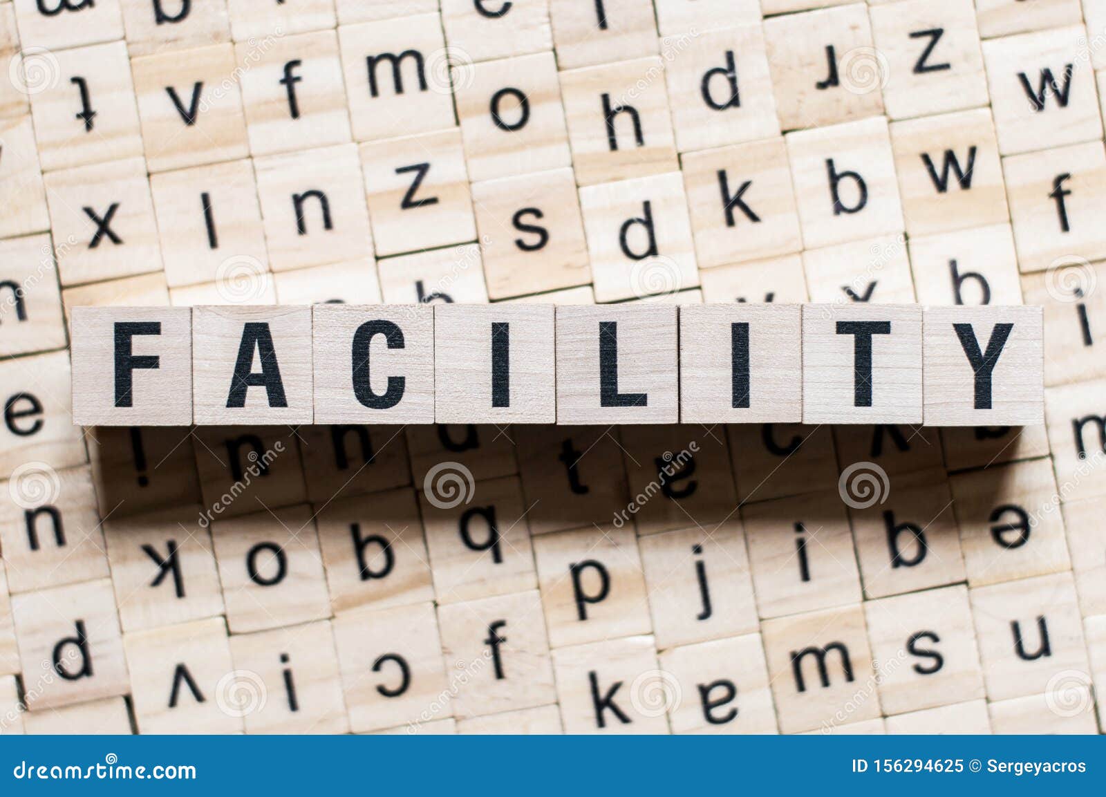 Facility word concept stock image. Image of estate, administrator ...