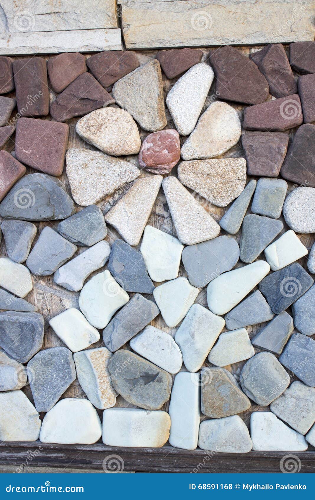 Facing Brick Travertine Marble Flower Stock Photo - Image of brown ...