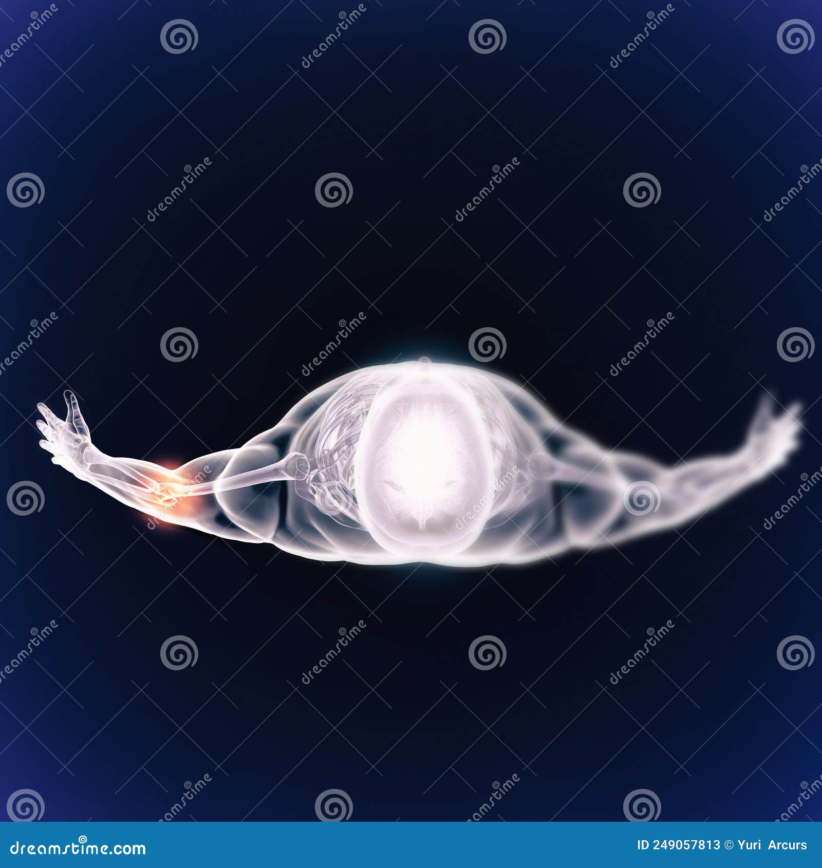 Facing Crippling Inflammation and Pain. a High Angle View of a Cgi ...