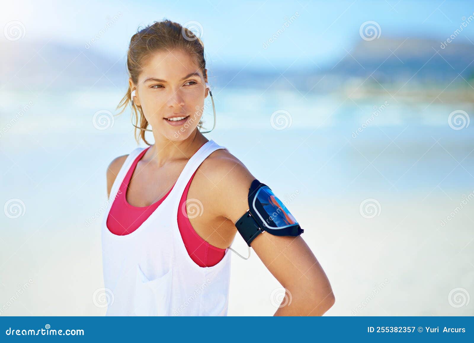 Facing Every Challenge with Confidence. a Young Woman Working Out on ...