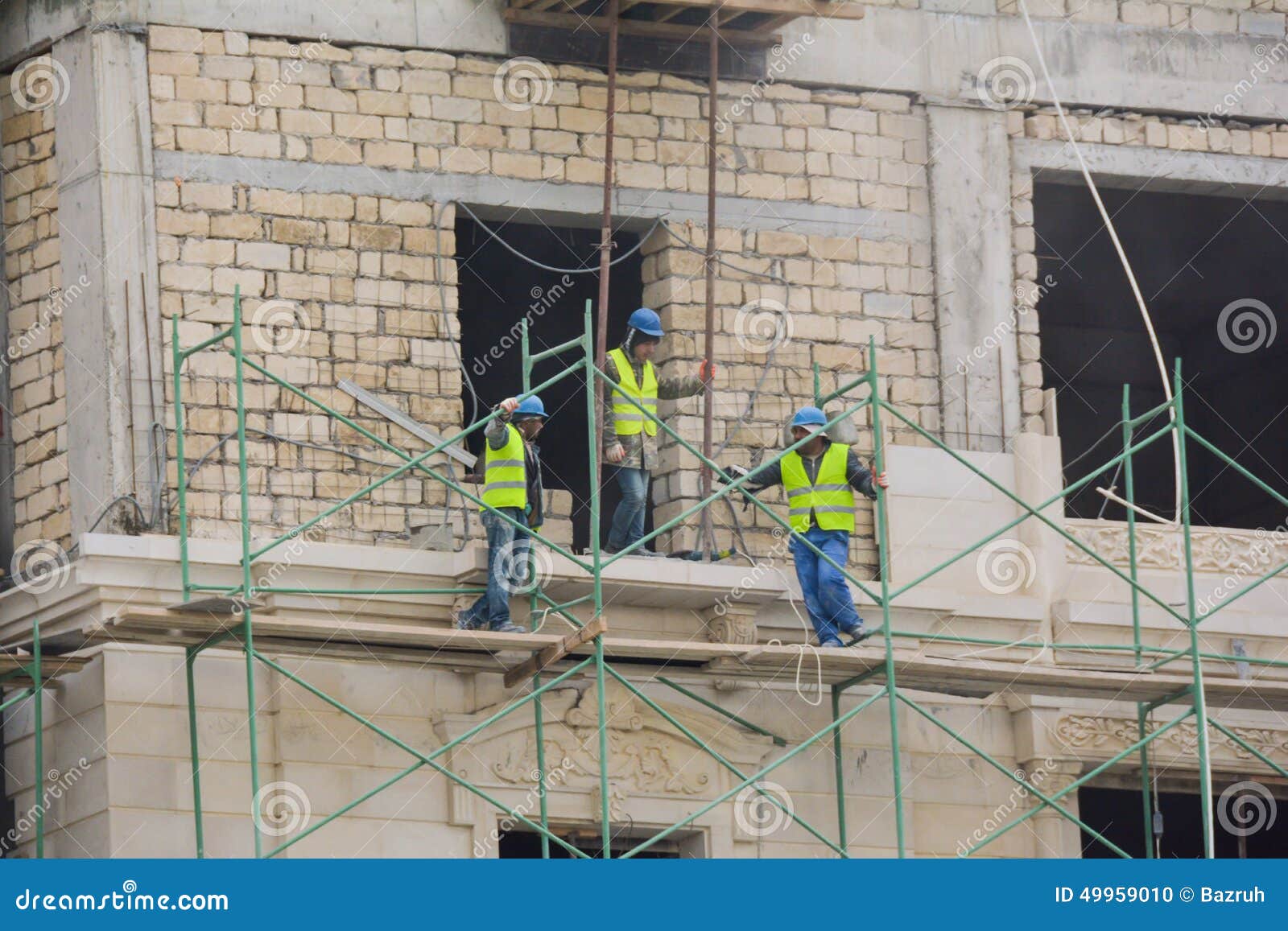 Workers on construction editorial image. Image of bars - 49959010