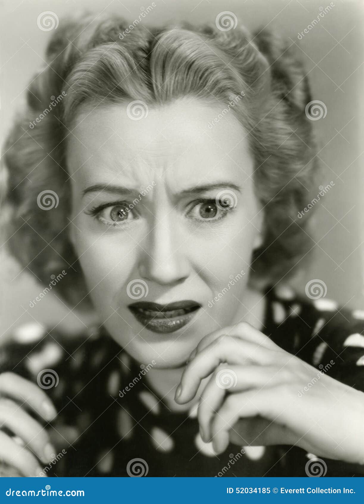 Facing fear stock image. Image of expression, lipstick - 52034185
