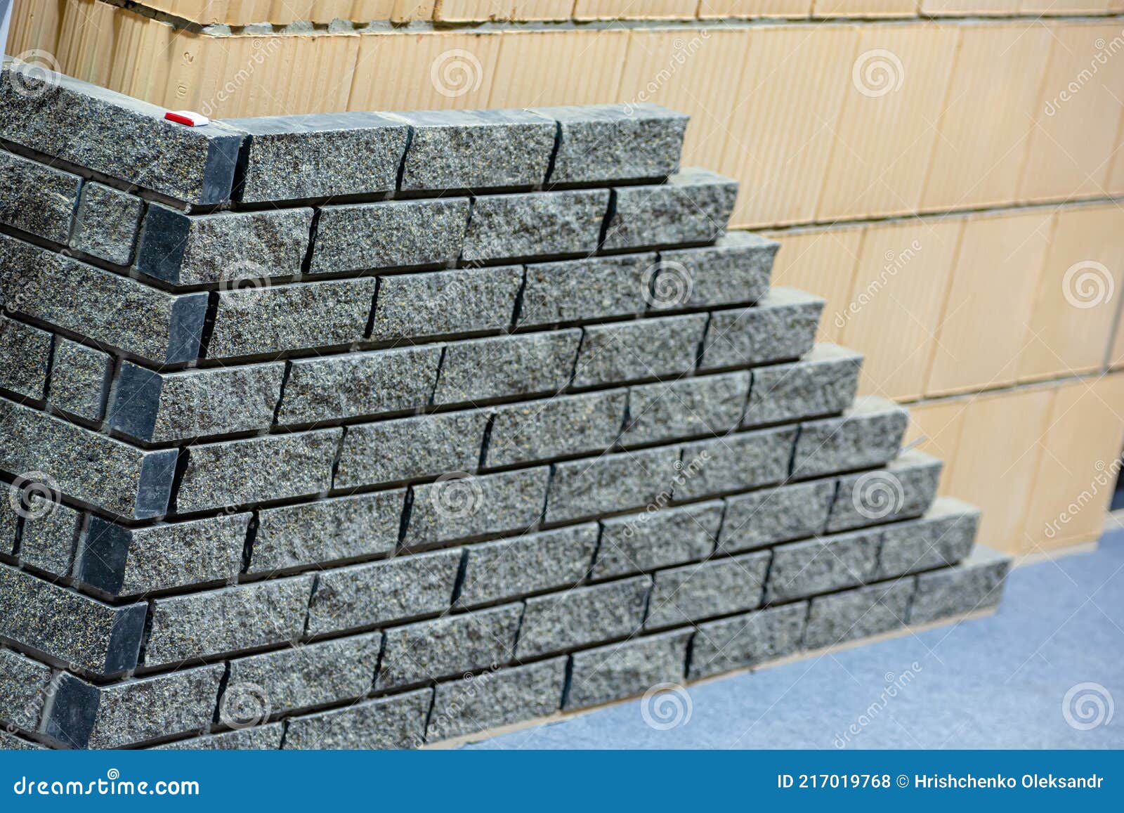 Facing the Foundation Made of Decorative Bricks Stock Photo - Image of ...