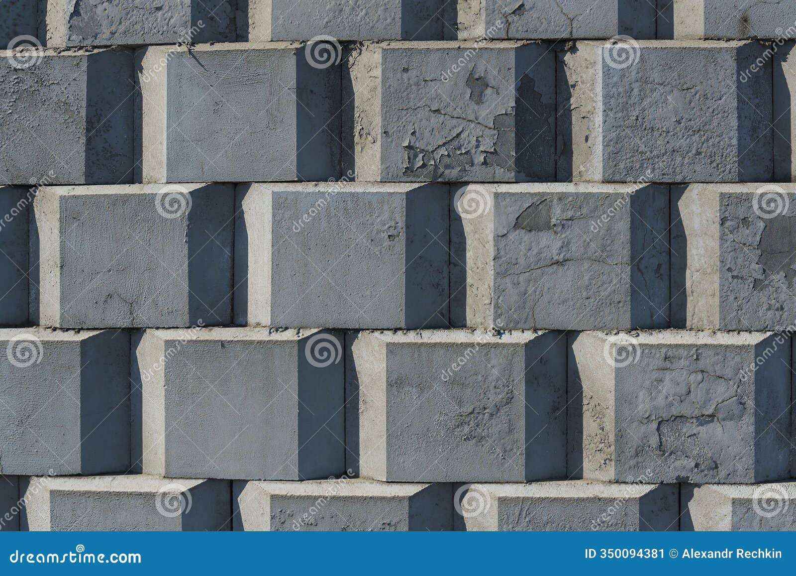 Facing Masonry Made of Concrete Cubes, Brick Background, Structure of ...