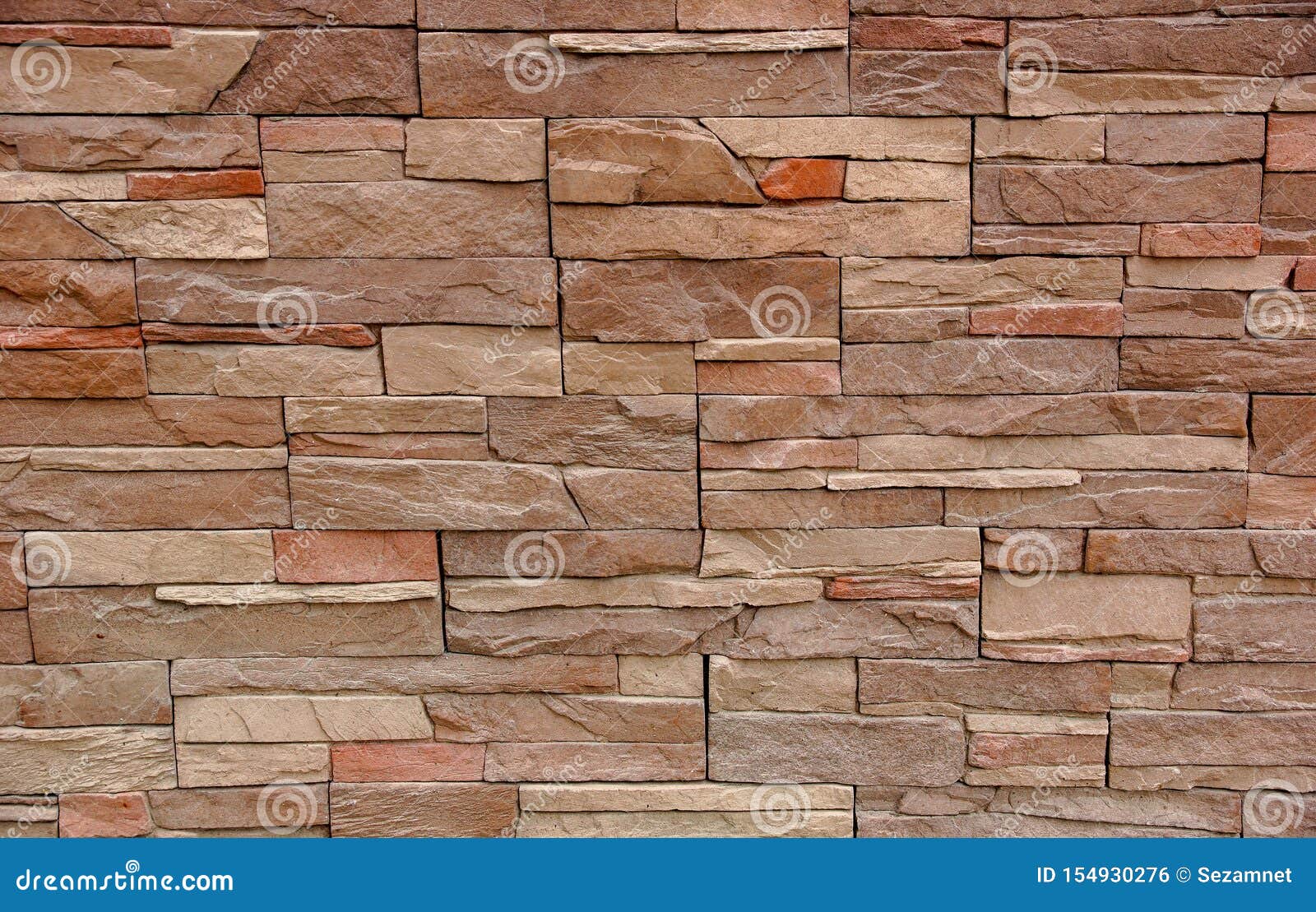 Facing Tile Stone Wall Texture Background Coral Color Stock Photo ...