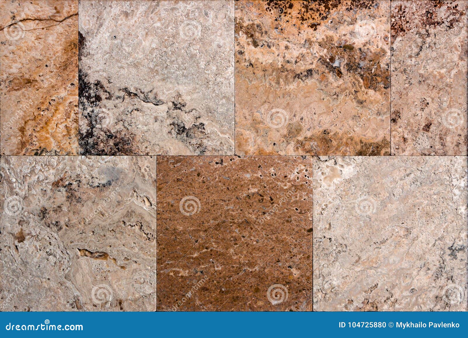 Facing Tile from Travertine with a Smooth Surface Stock Photo - Image ...