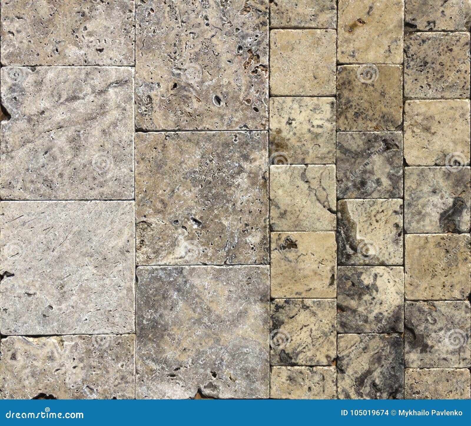 Facing Tile from Travertine with a Smooth Surface Stock Photo - Image ...