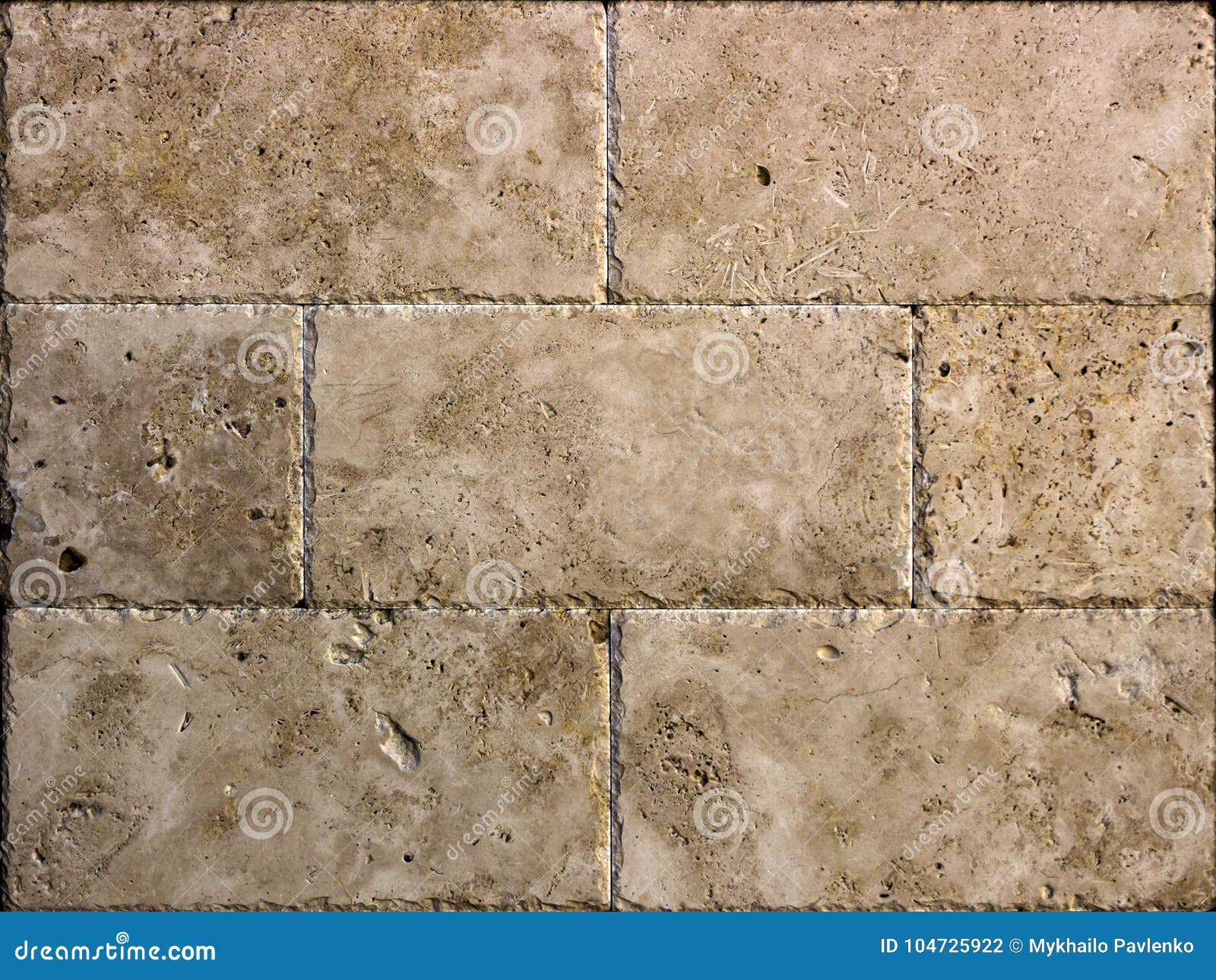 Facing Tile from Travertine with a Smooth Surface Stock Photo - Image ...