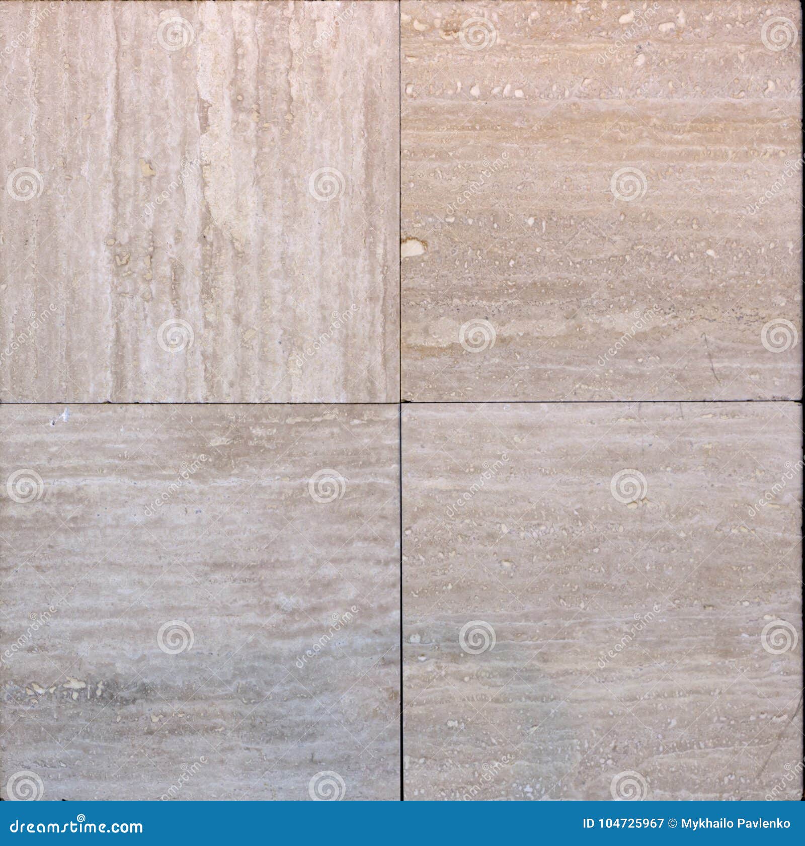 Facing Tile from Travertine with a Smooth Surface Stock Image - Image ...