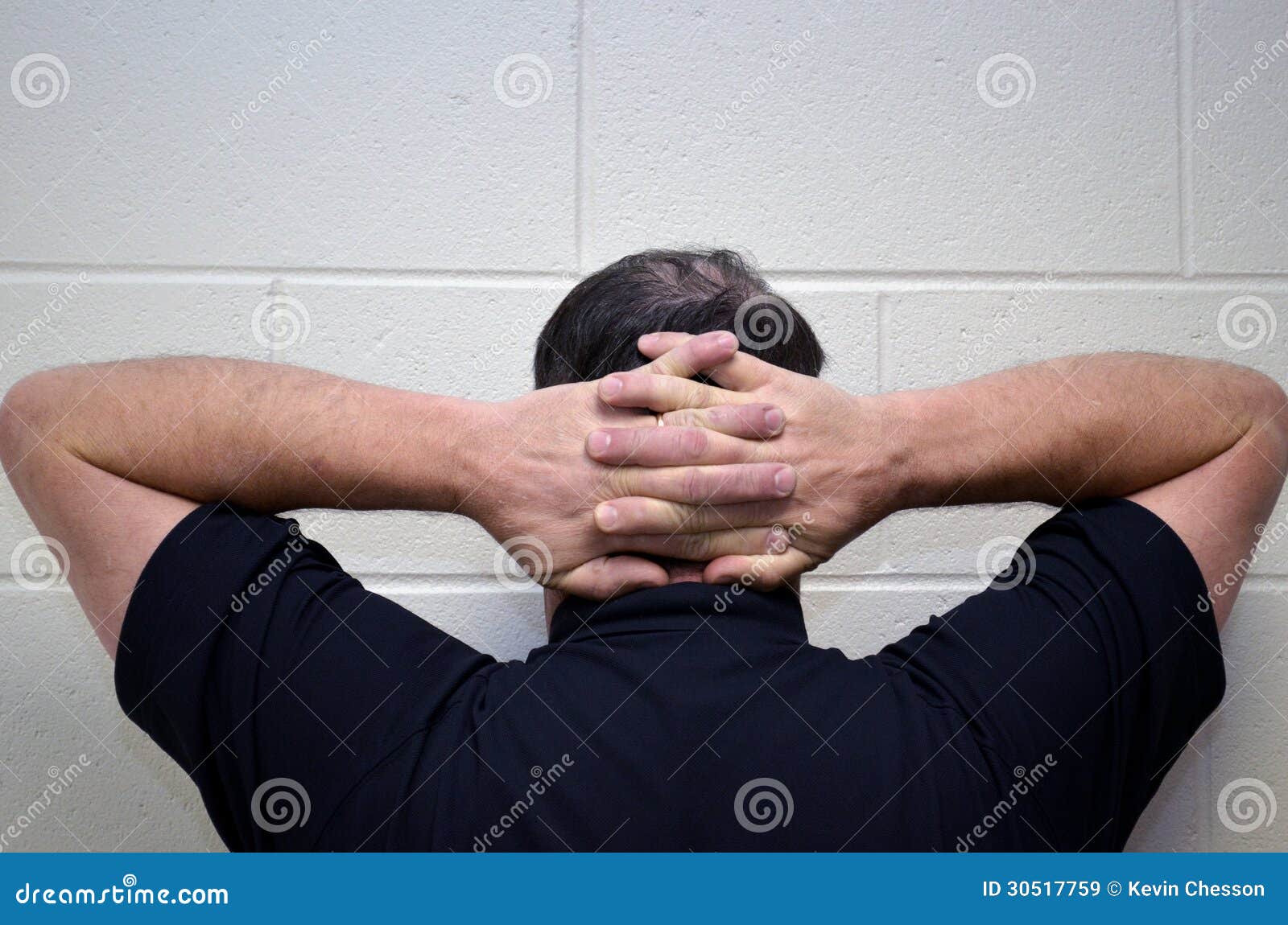 Facing the wall stock image. Image of male, cinder, trapped - 30517759