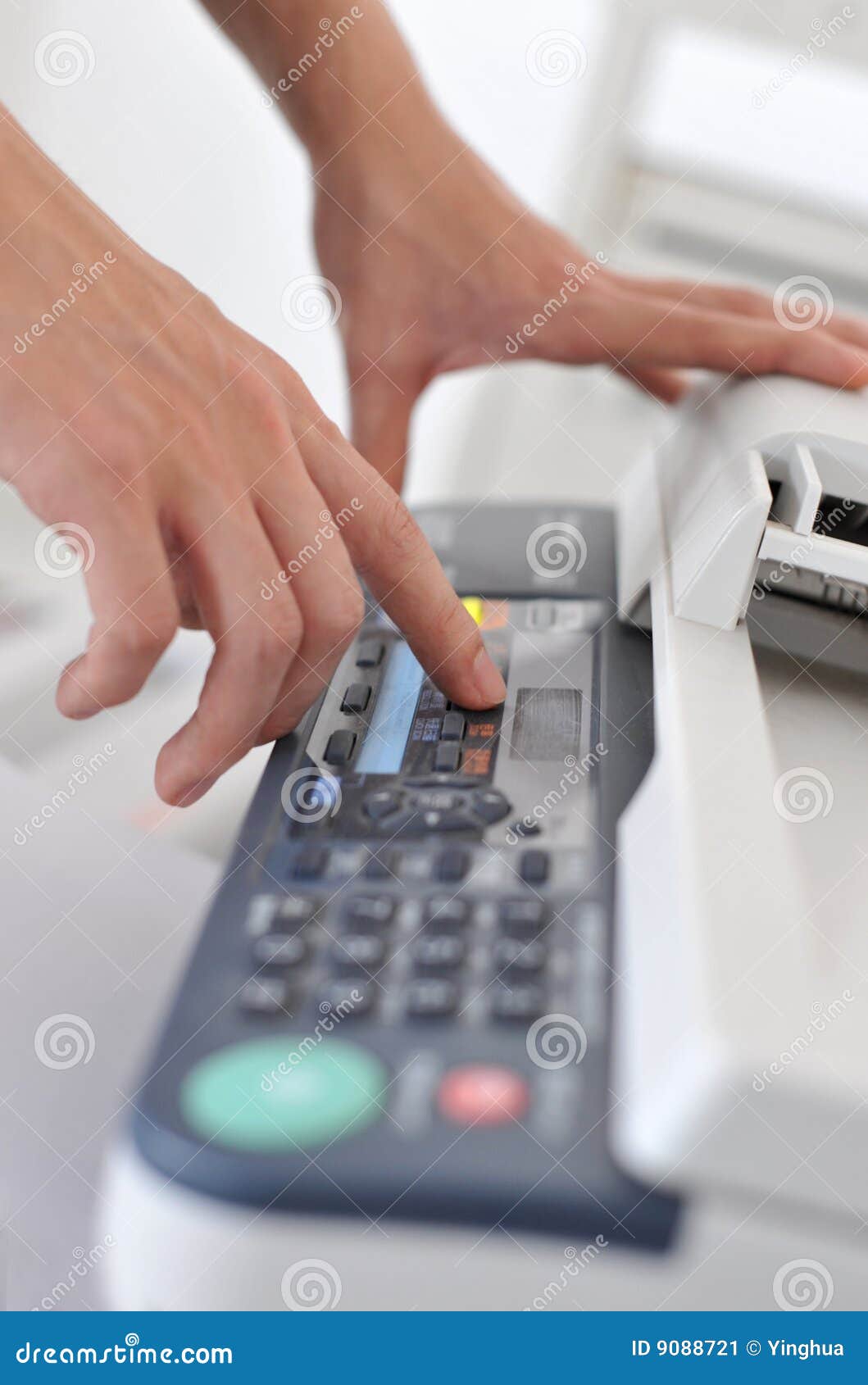 Facsimile stock image. Image of finger, paperwork, printout - 9088721