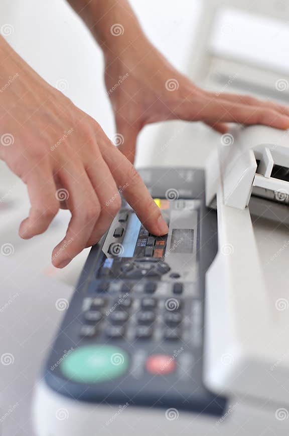 Facsimile stock image. Image of finger, paperwork, printout - 9088721