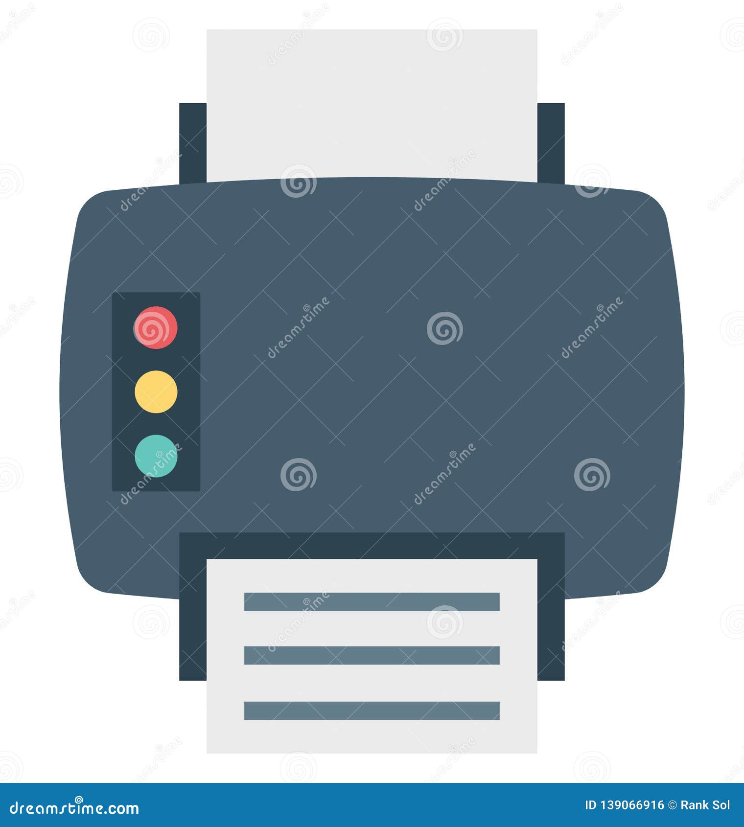 Facsimile Color Isolated Vector Icon that Can Be Easily Modified or ...