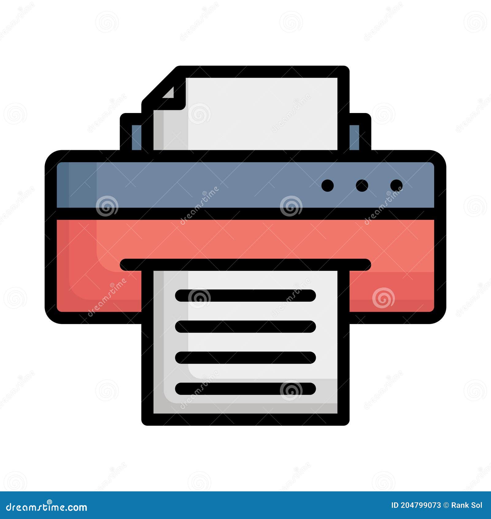 Facsimile, Facsimile Machine Vector Icon Which Can Easily Modify Stock ...