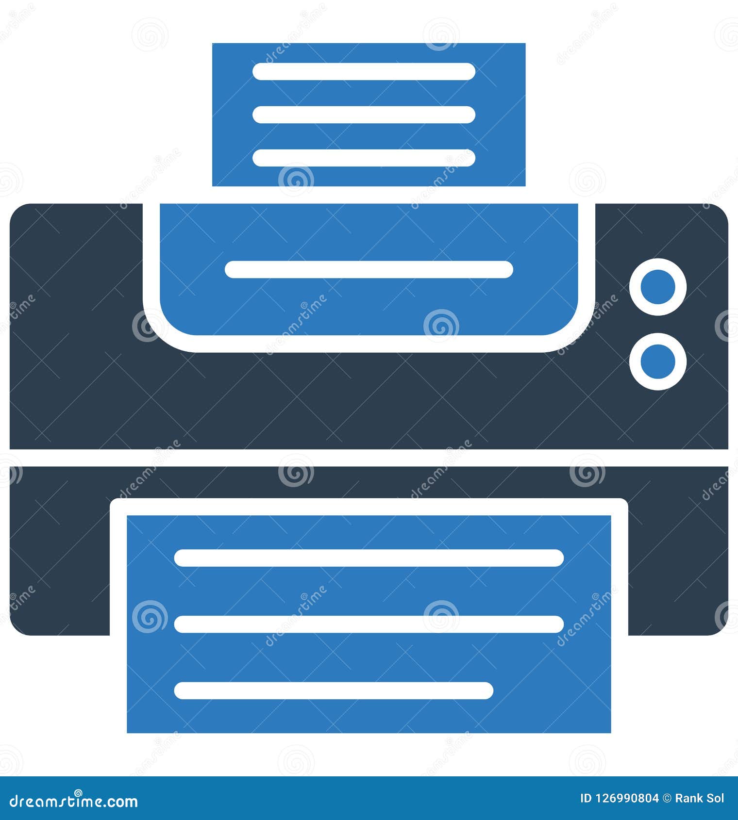 Facsimile Isolated Vector with Line and Fill Icon Stock Vector ...