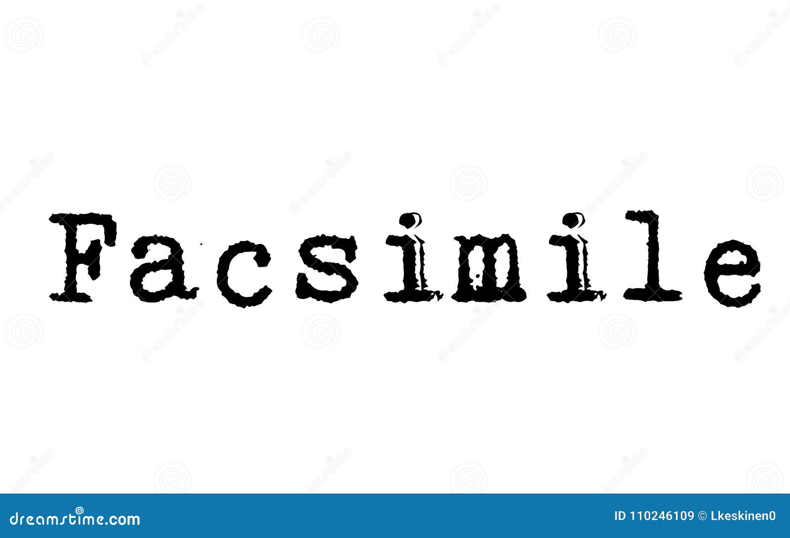 Facsimile stamp typ stock vector. Illustration of photocopy - 110246109