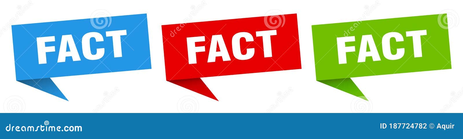 Fact Banner. Fact Speech Bubble Label Set Stock Vector - Illustration ...