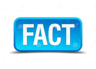 Fact Blue 3d Realistic Square Button Stock Vector - Illustration of ...