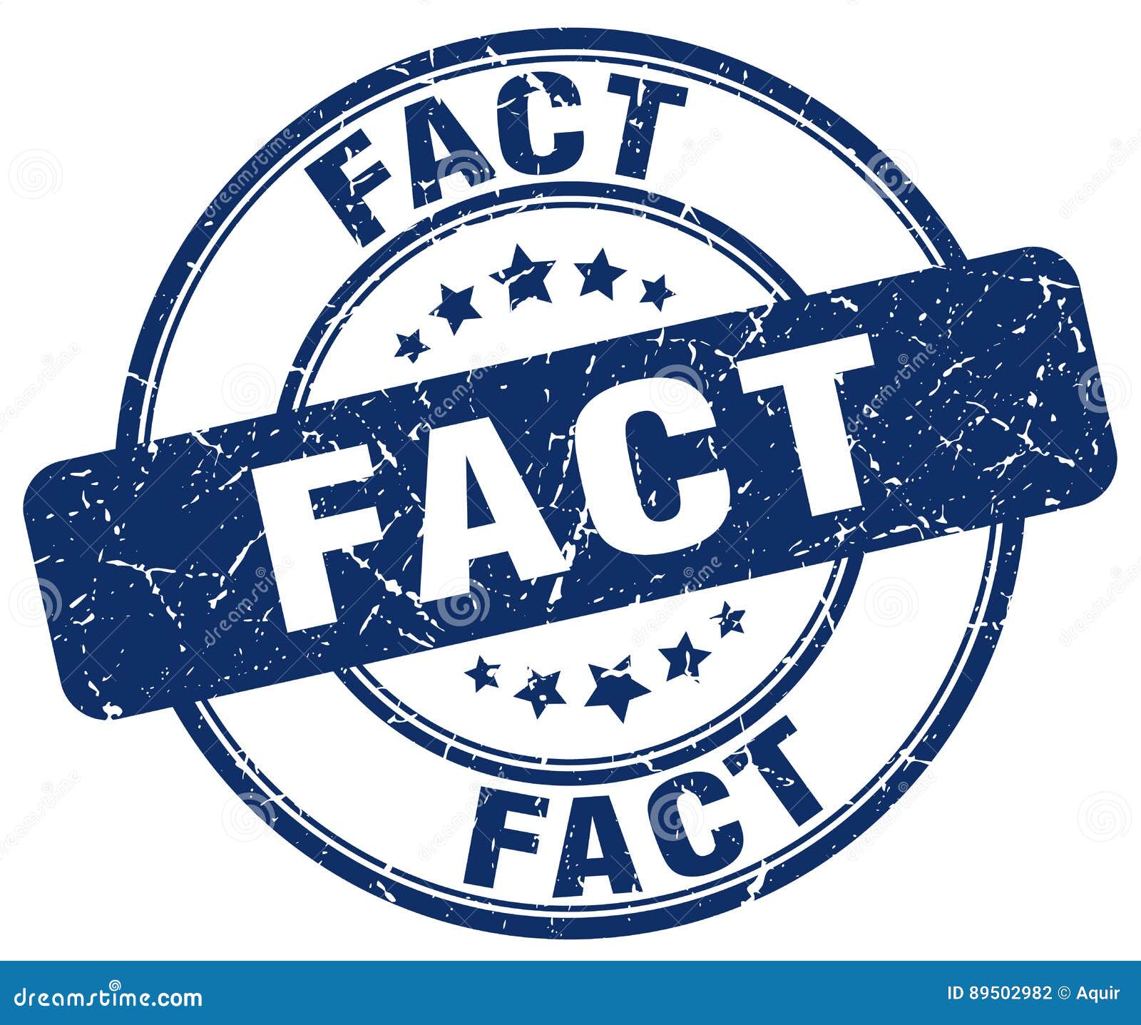 Fact Blue Grunge Round Rubber Stamp Stock Vector - Illustration of ...
