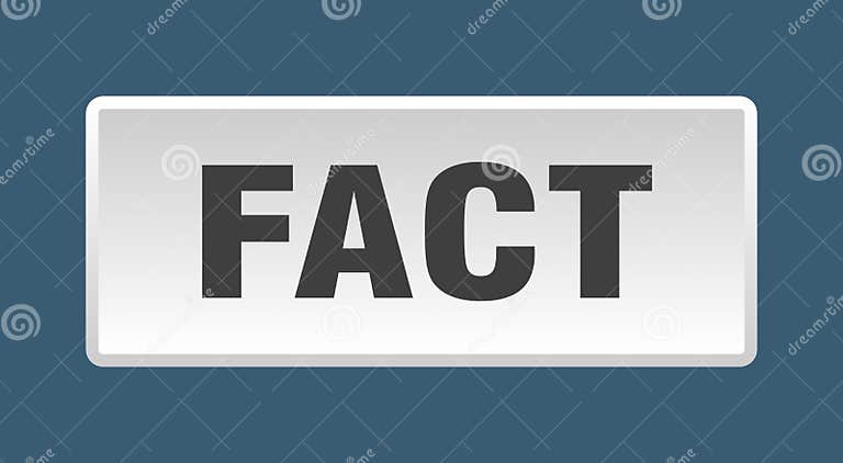 Fact Button. Fact Square Isolated Push Button Stock Vector ...
