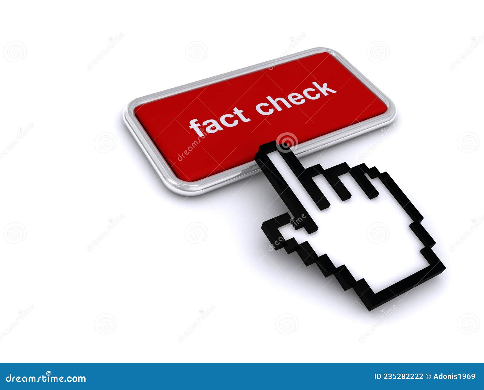 Fact check button on white stock illustration. Illustration of buttons ...