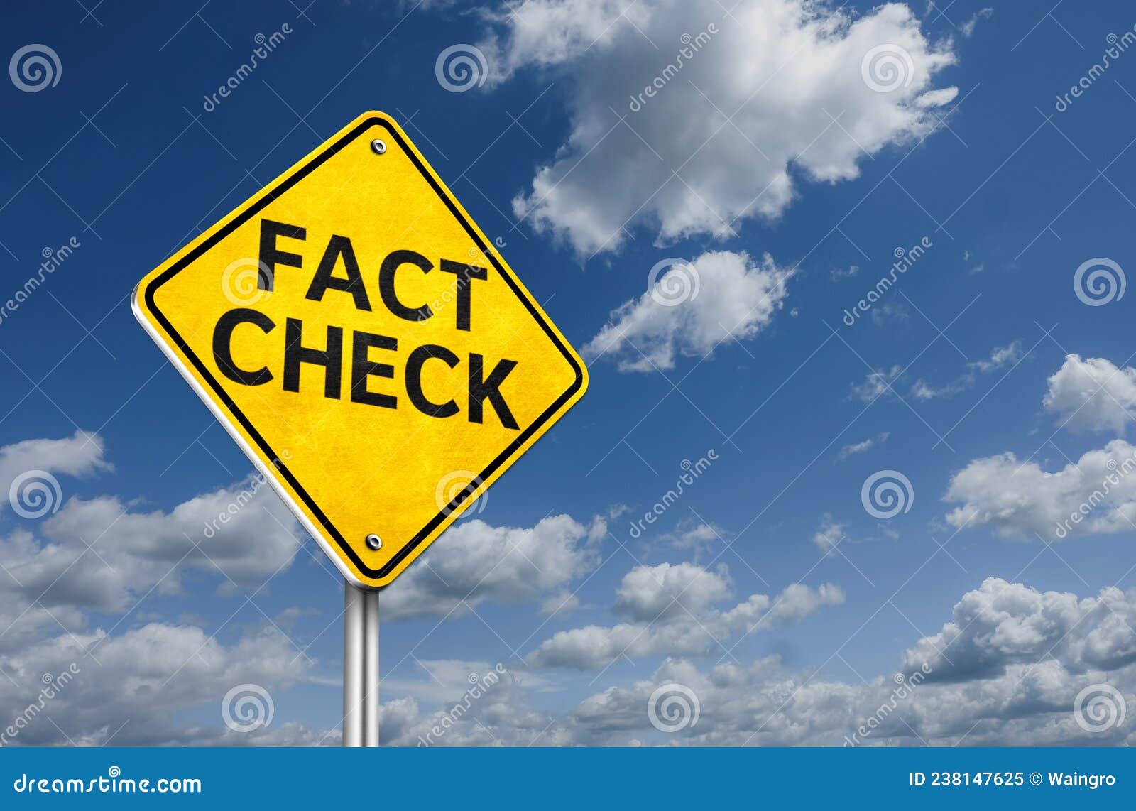 Fact Check Information Road Sign Stock Image - Image of fact, check ...