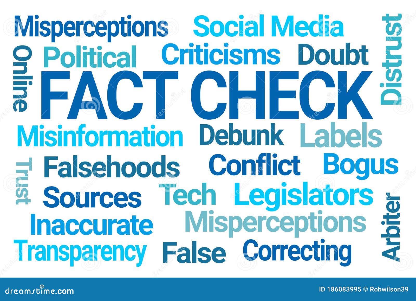 Fact Check Word Cloud Illustration 186083995 - Megapixl