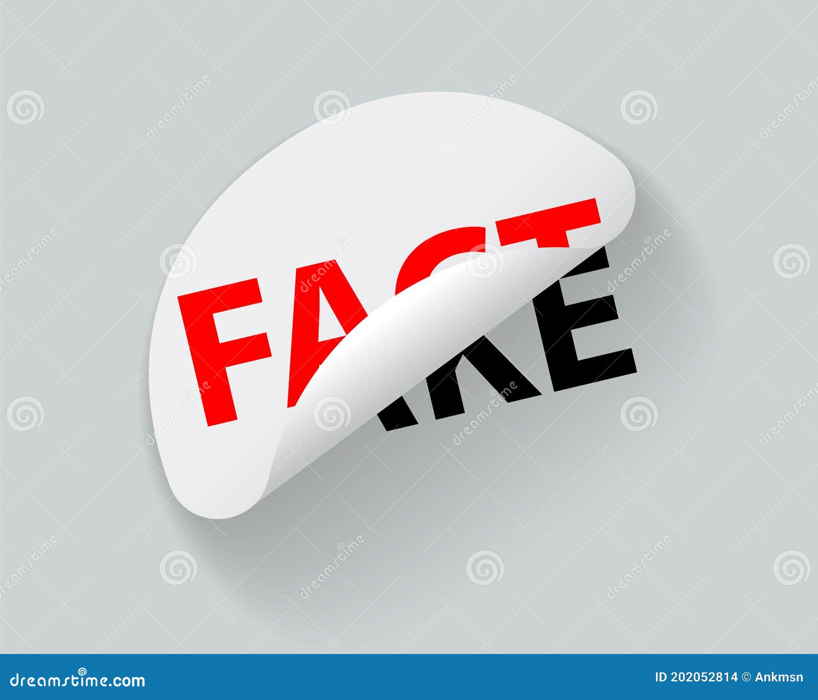 Fact and Fake, Creative Sticker Label Vector Stock Vector ...